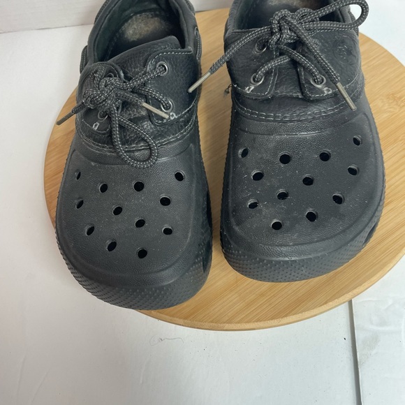 CROCS | Shoes | Crocs Islander Pit Crew Low Top Duck Boots Black ...